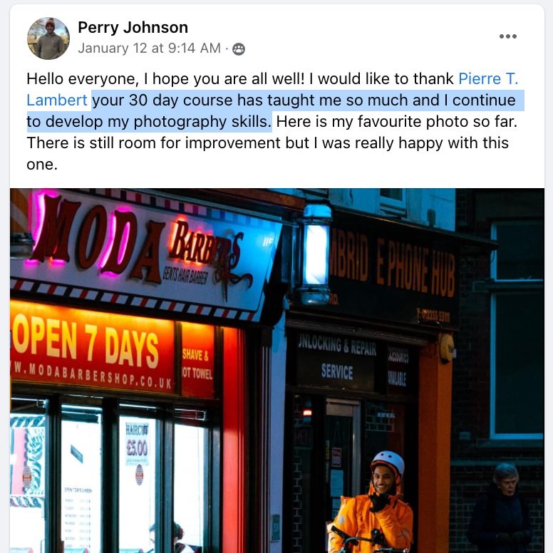 The 30 Days To Great Photos Course by Pierre T. Lambert